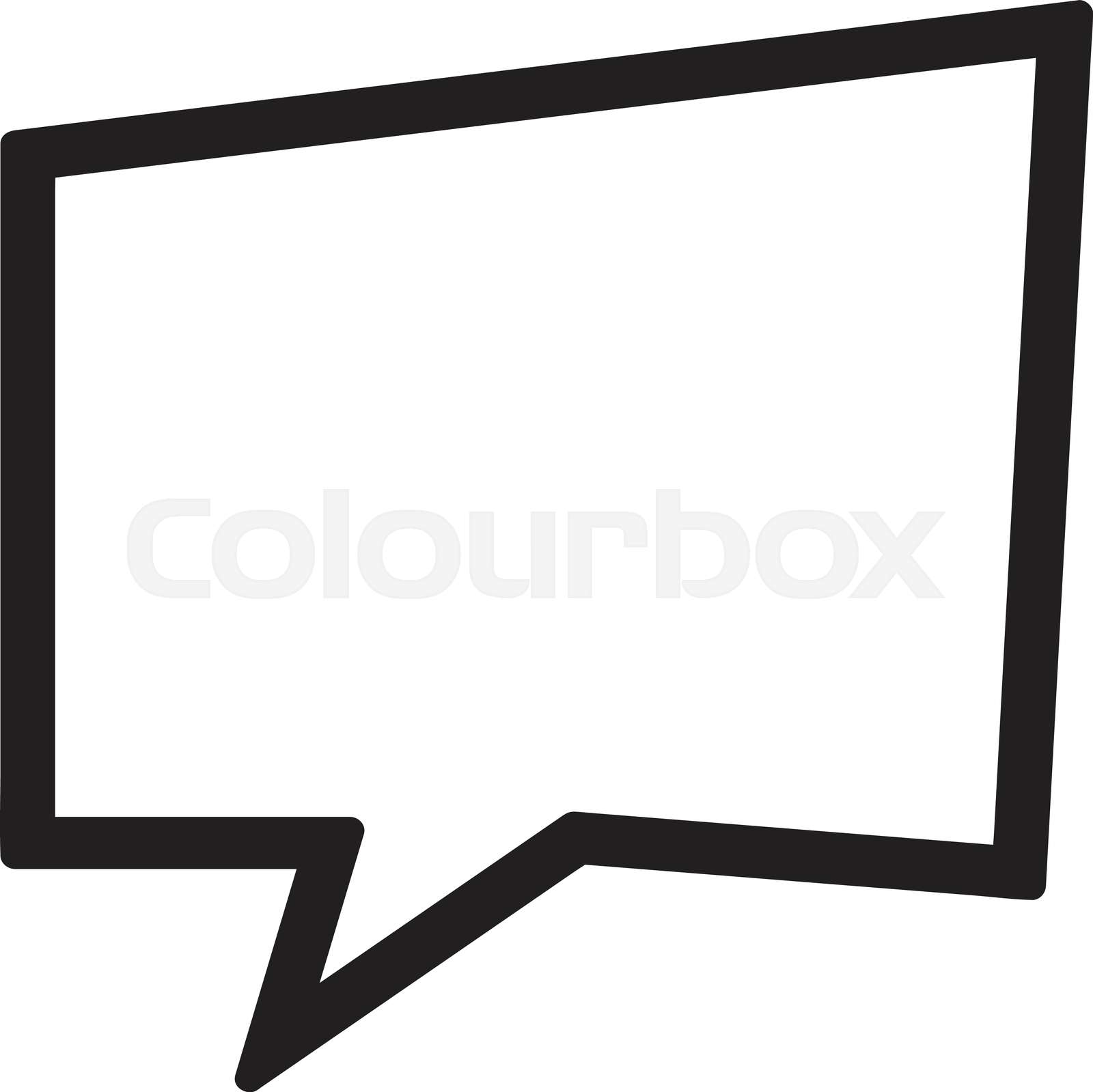 Blank speech bubble sign design | Stock vector | Colourbox