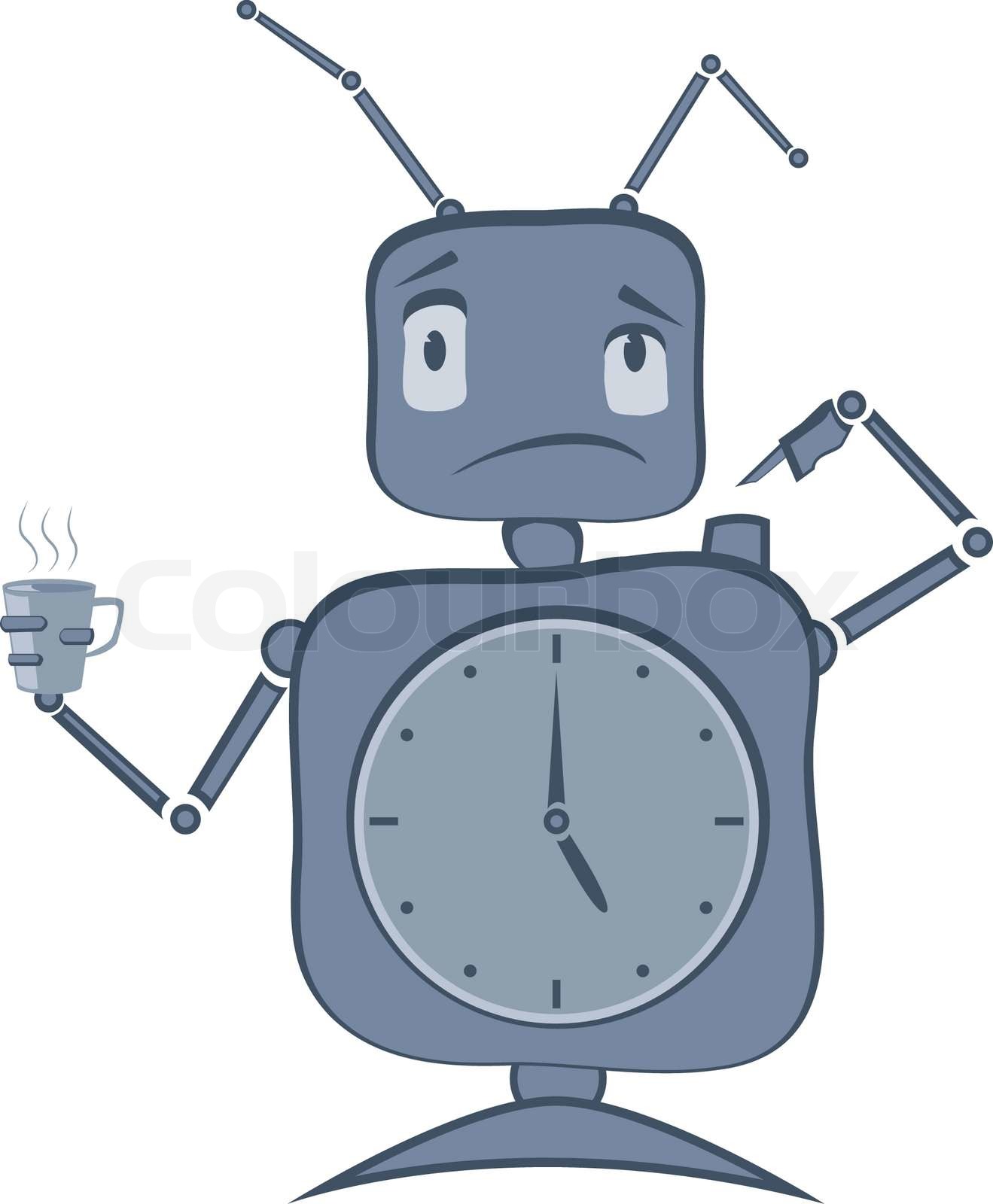 Robot Clock | Stock vector | Colourbox