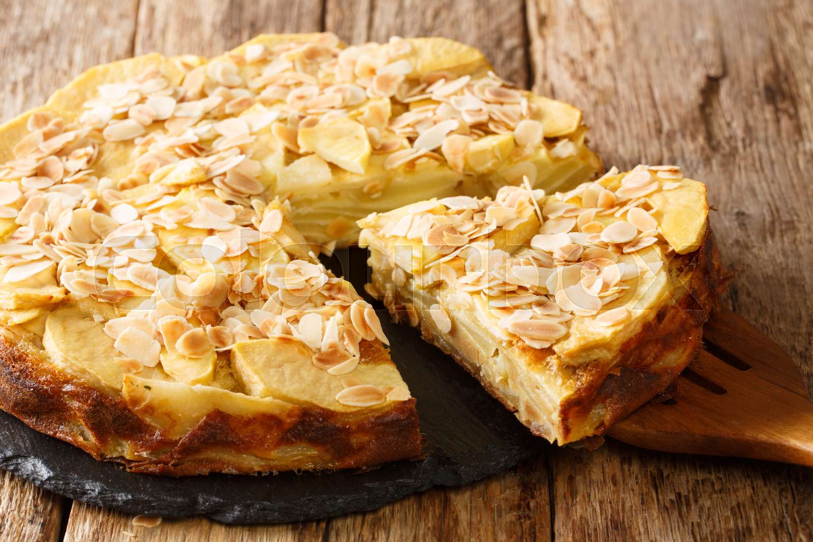 Gateau Invisible Apple Cake features of layers of thinly sliced apples ...