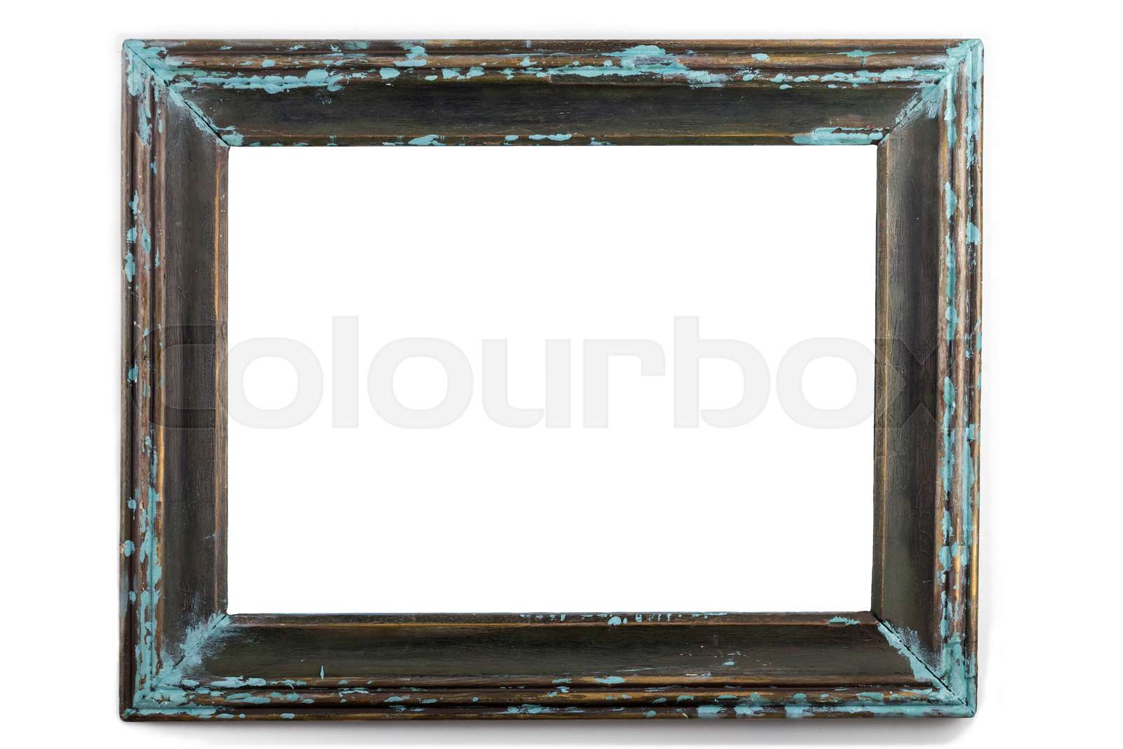 Beautiful wooden frame for pictures and photos. | Stock image | Colourbox