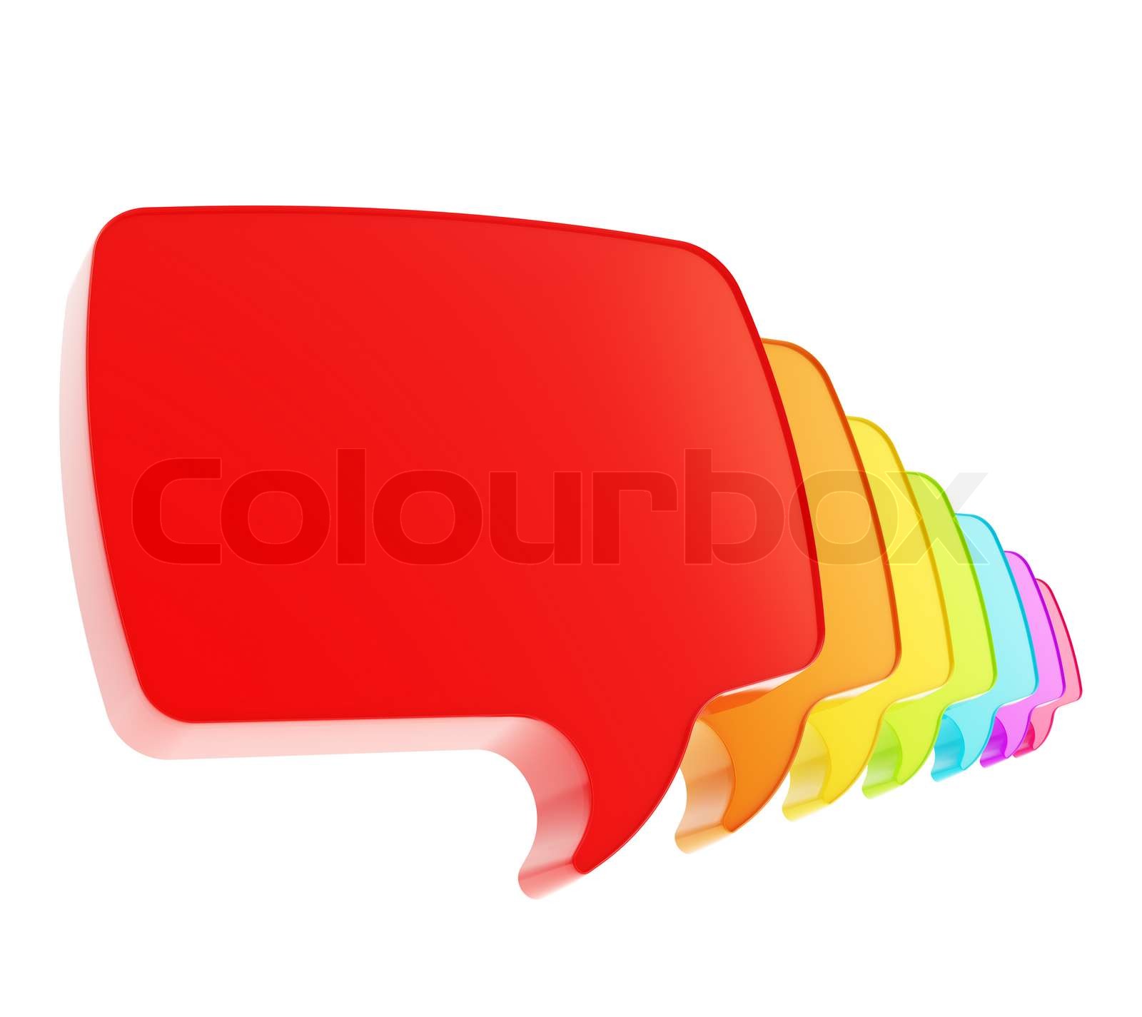 Text speech bubbles in a queue line isolated | Stock image | Colourbox