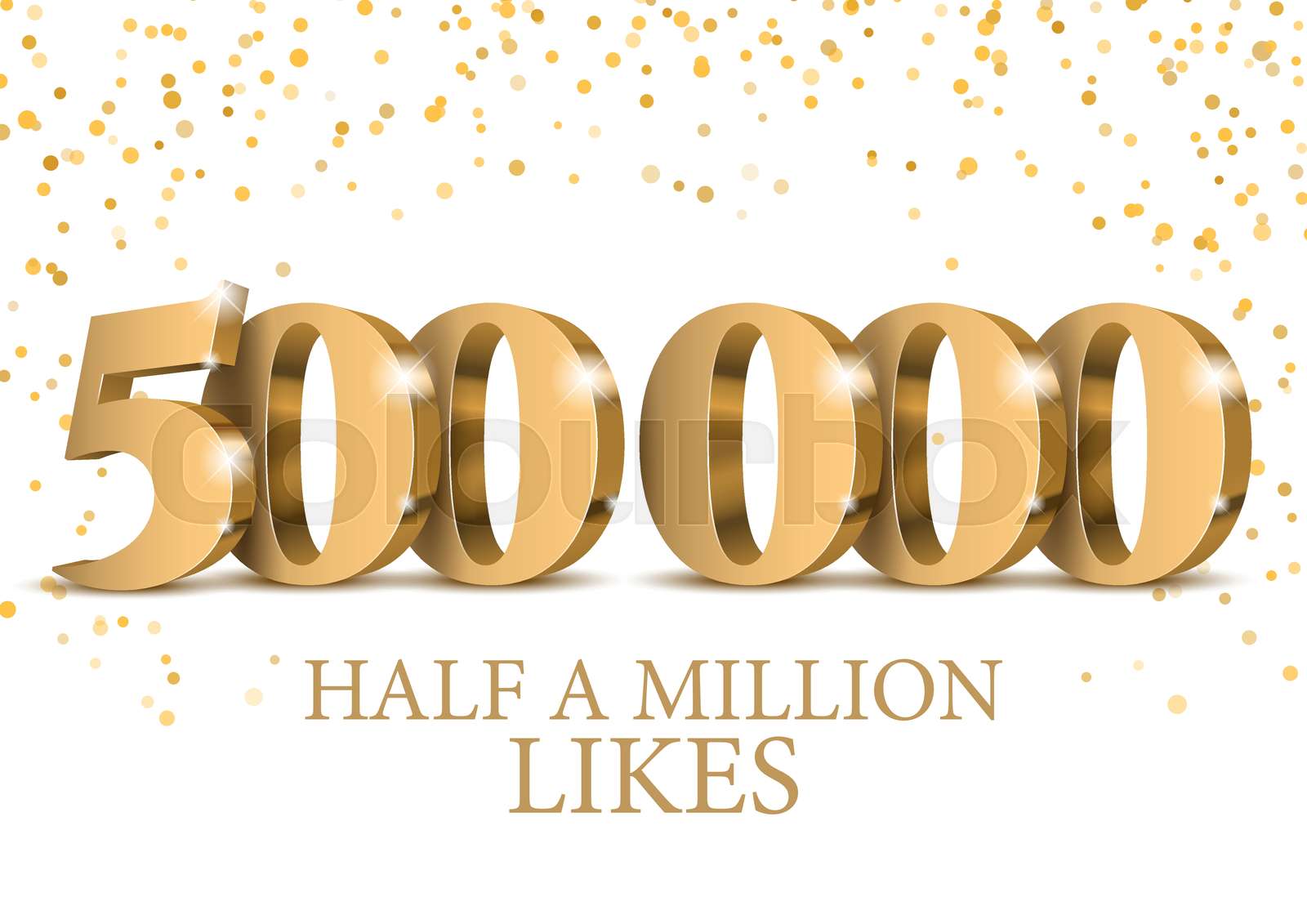 Anniversary or event 500000. gold 3d numbers. Poster template | Stock ...