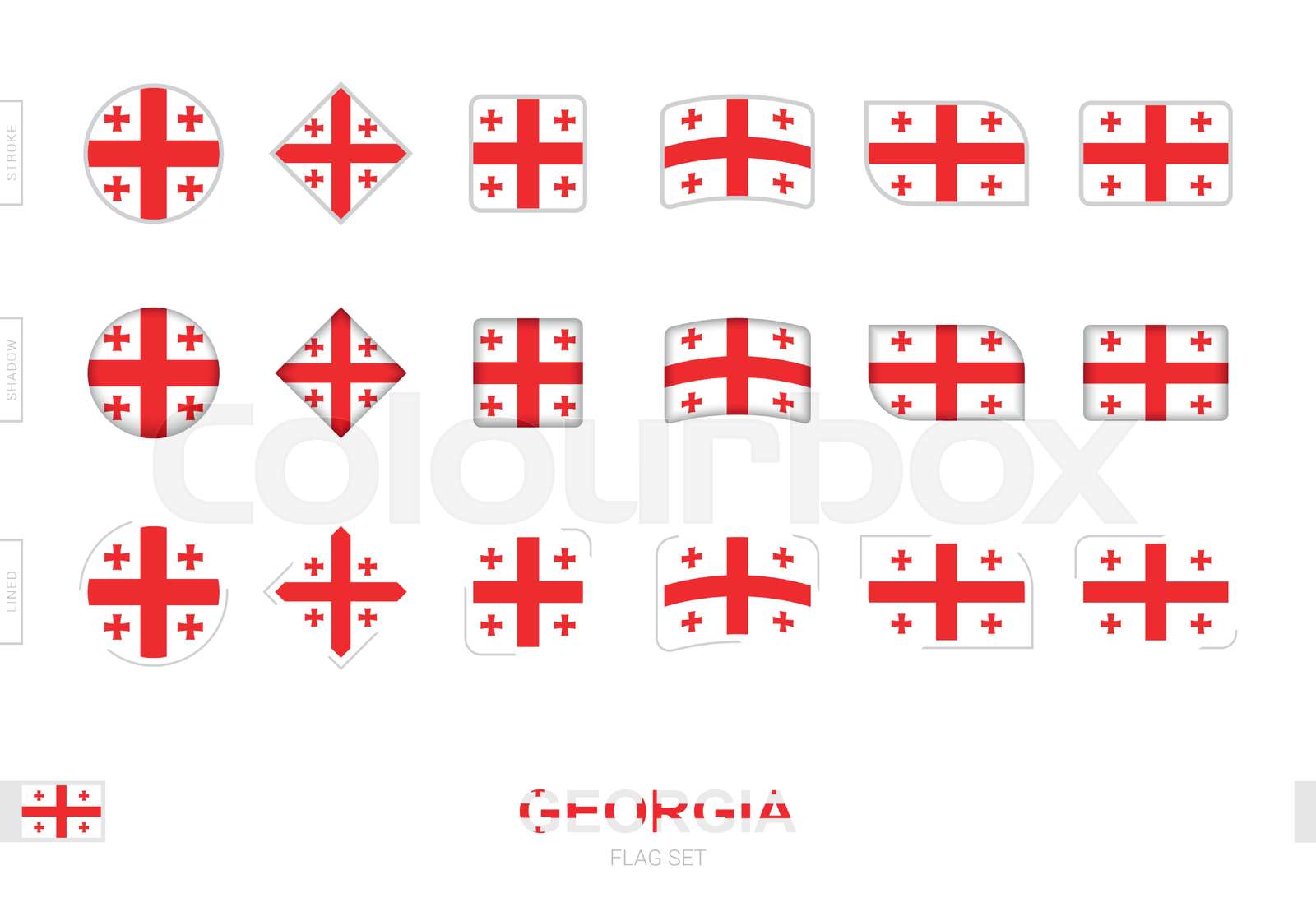 Georgian Flag Vector