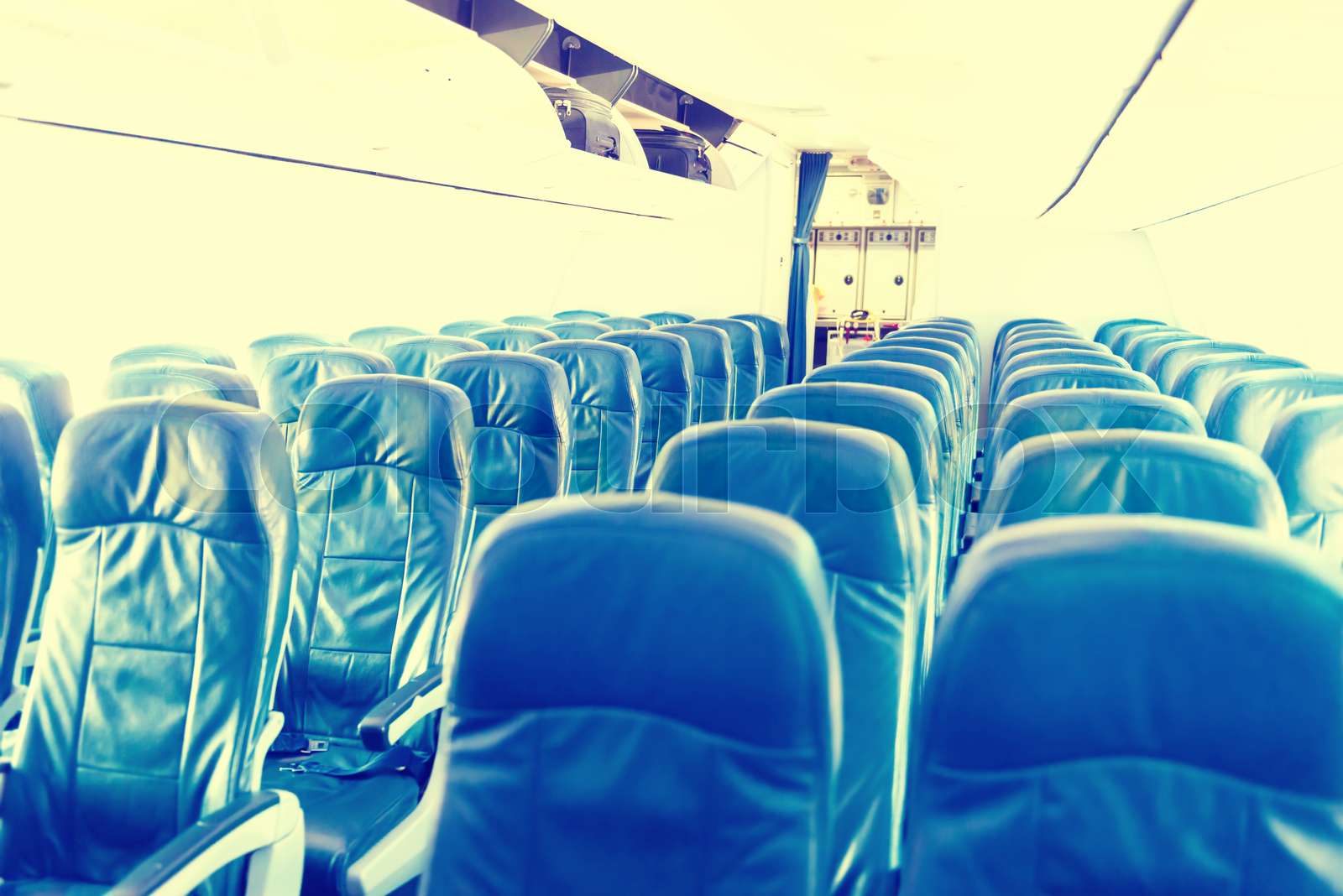 Empty plane interior with no people | Stock image | Colourbox