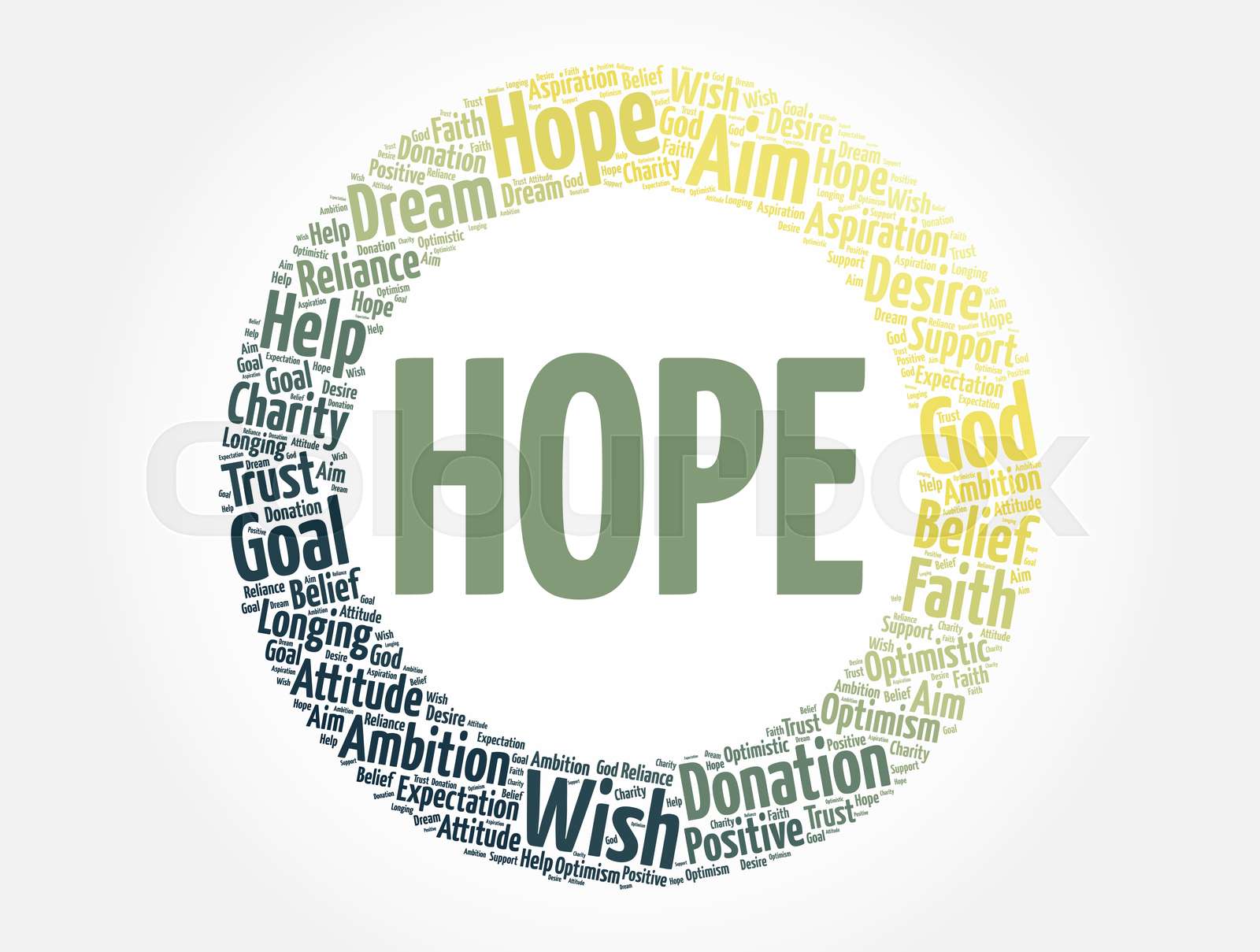 HOPE word cloud collage, social concept background | Stock vector ...