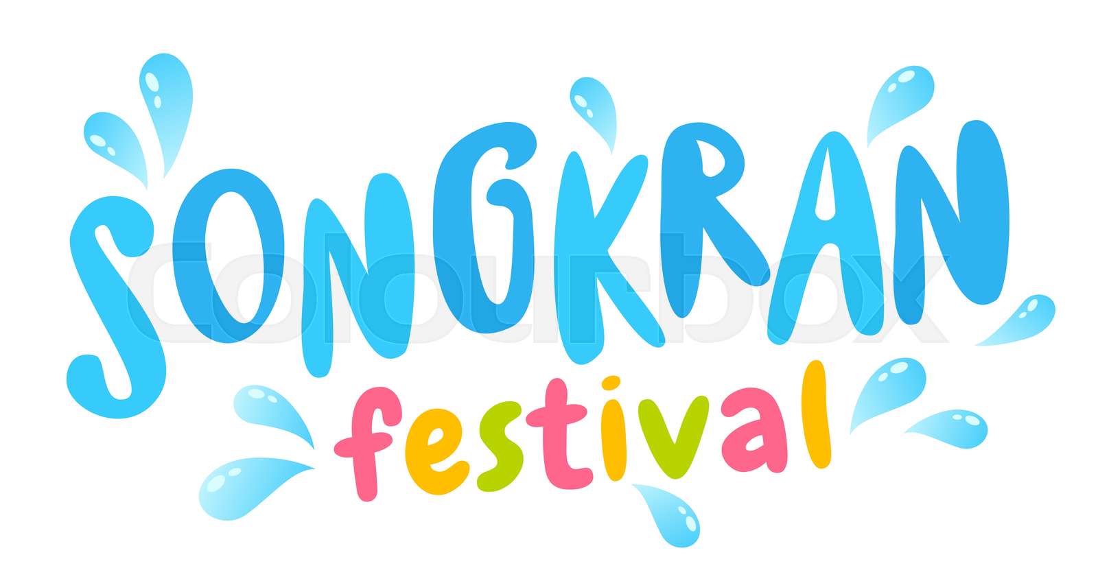 Vector logo for Songkran festival in Thailand. | Stock vector | Colourbox