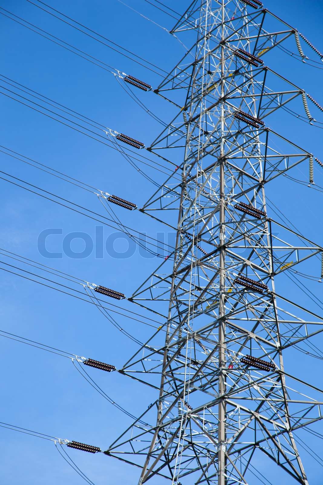 High voltage towers | Stock image | Colourbox