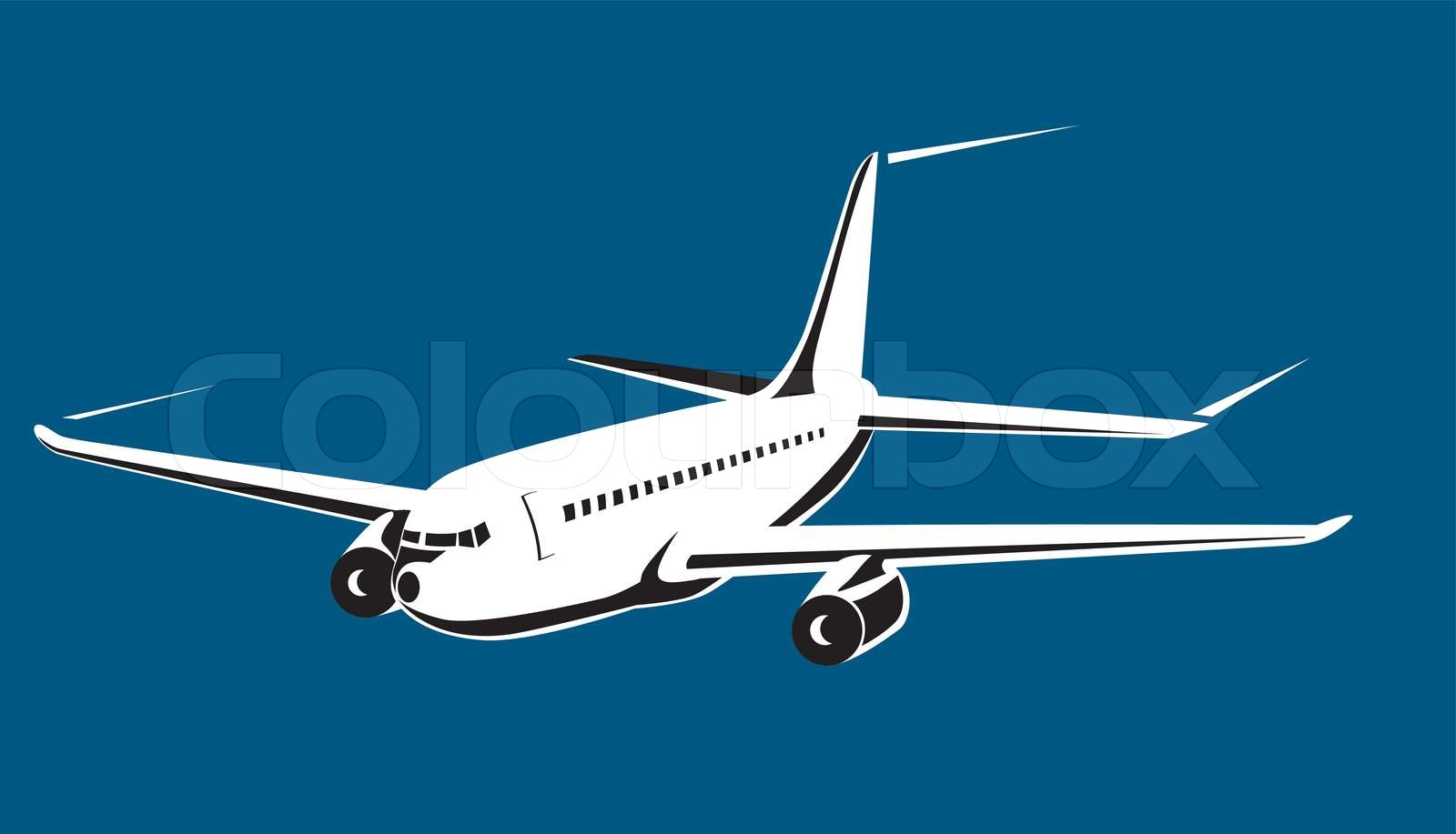 commercial jet plane airliner | Stock vector | Colourbox