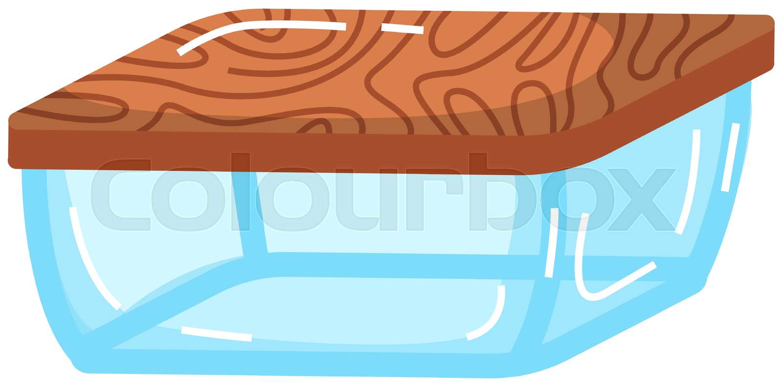 Glass or plastic container for food isolated. Lunch box for storing ...