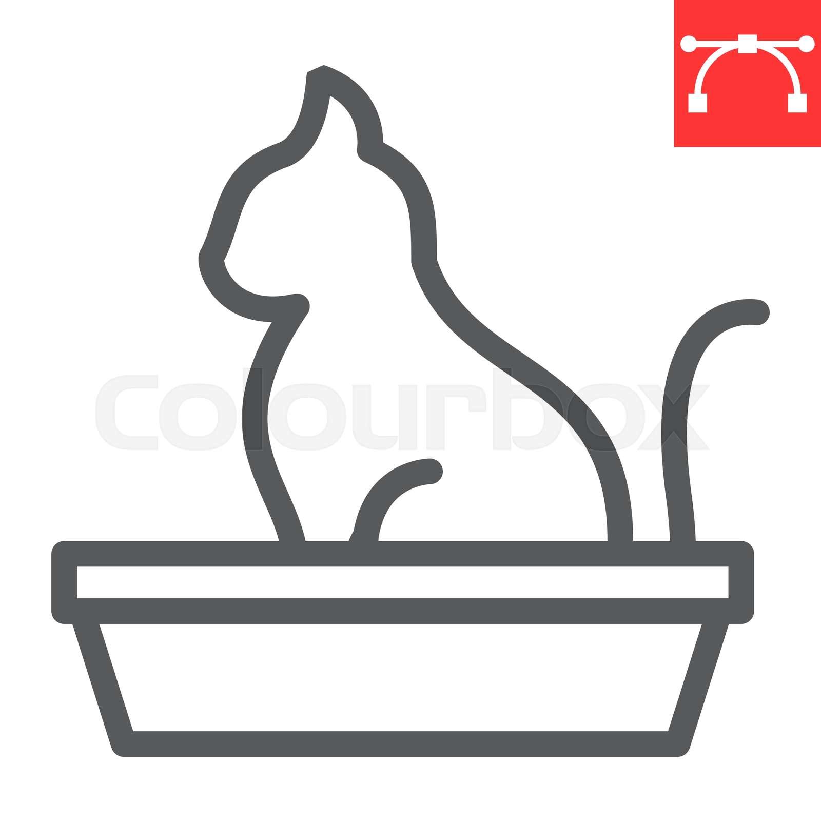 kat, hvid, symbol | Stock vektor | Colourbox