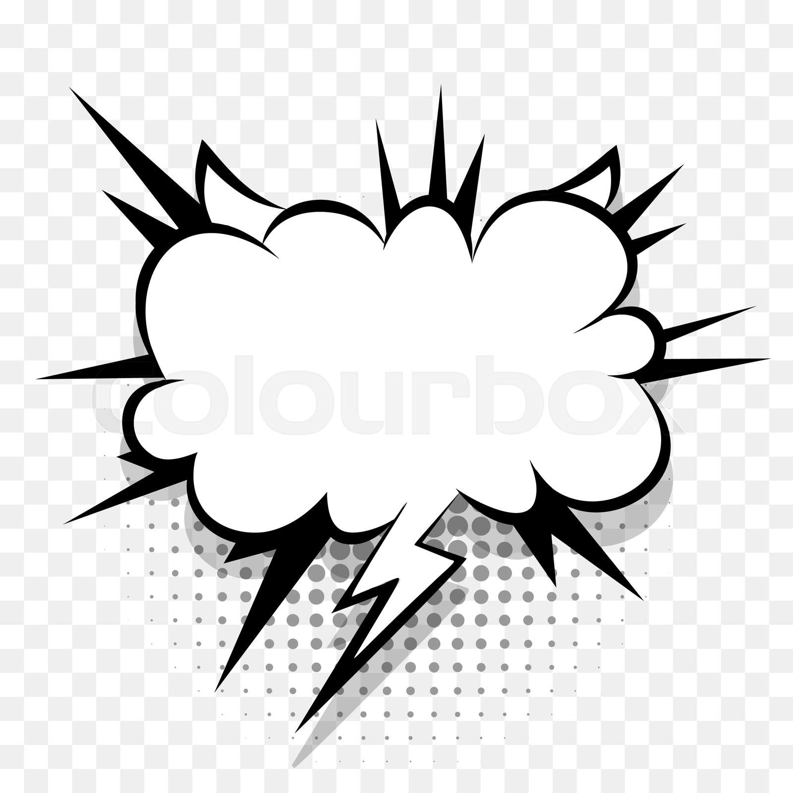 Yellow comics speech bubble for text | Stock vector | Colourbox