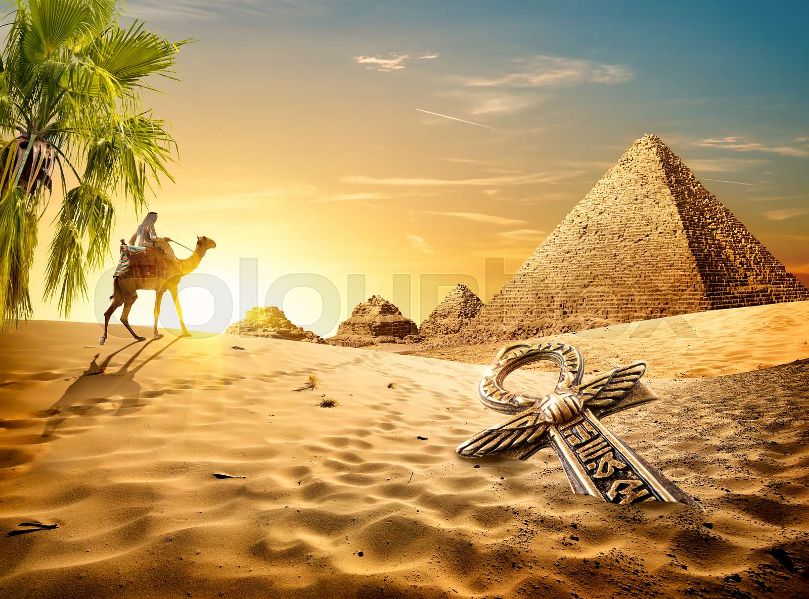Ankh in desert | Stock image | Colourbox