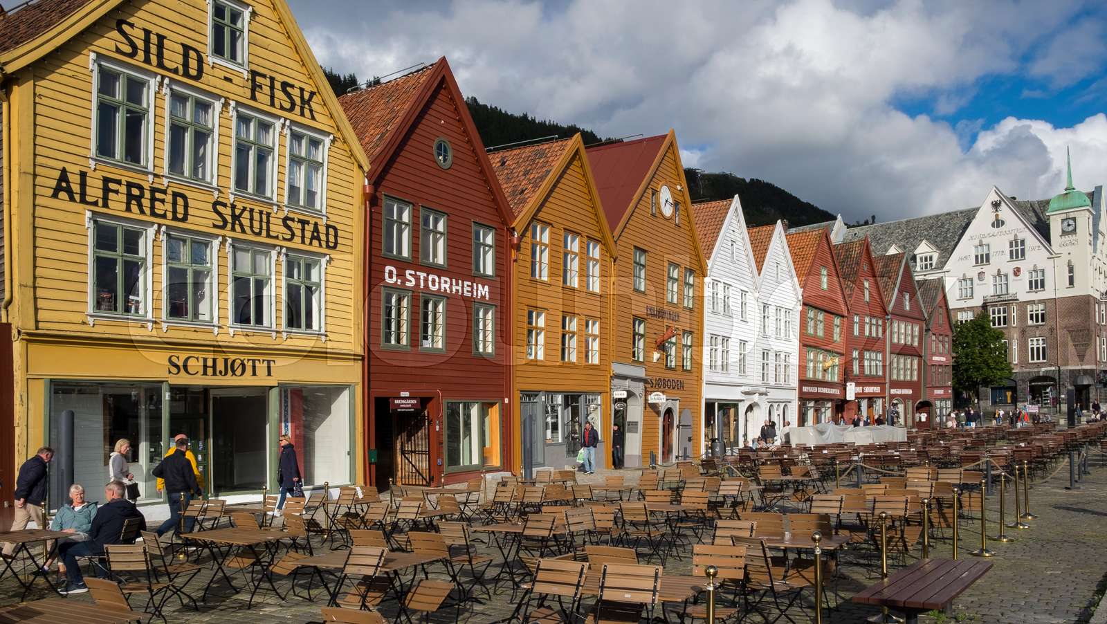 Famous Bryggen i Bergen | Stock image | Colourbox