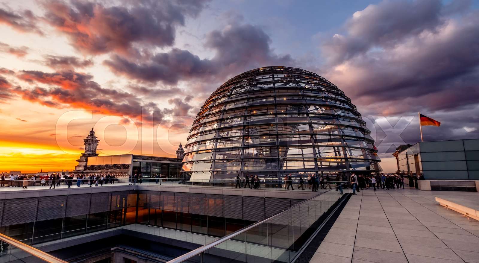 Tourists near Reichstag dome | Stock image | Colourbox