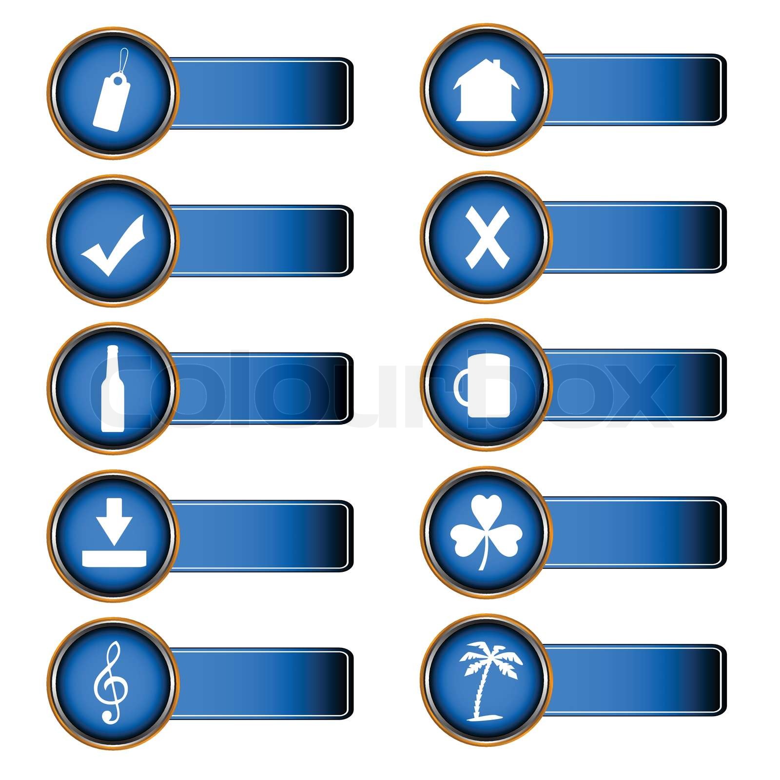 große Symbole-Satz | Stock-Vektor | Colourbox