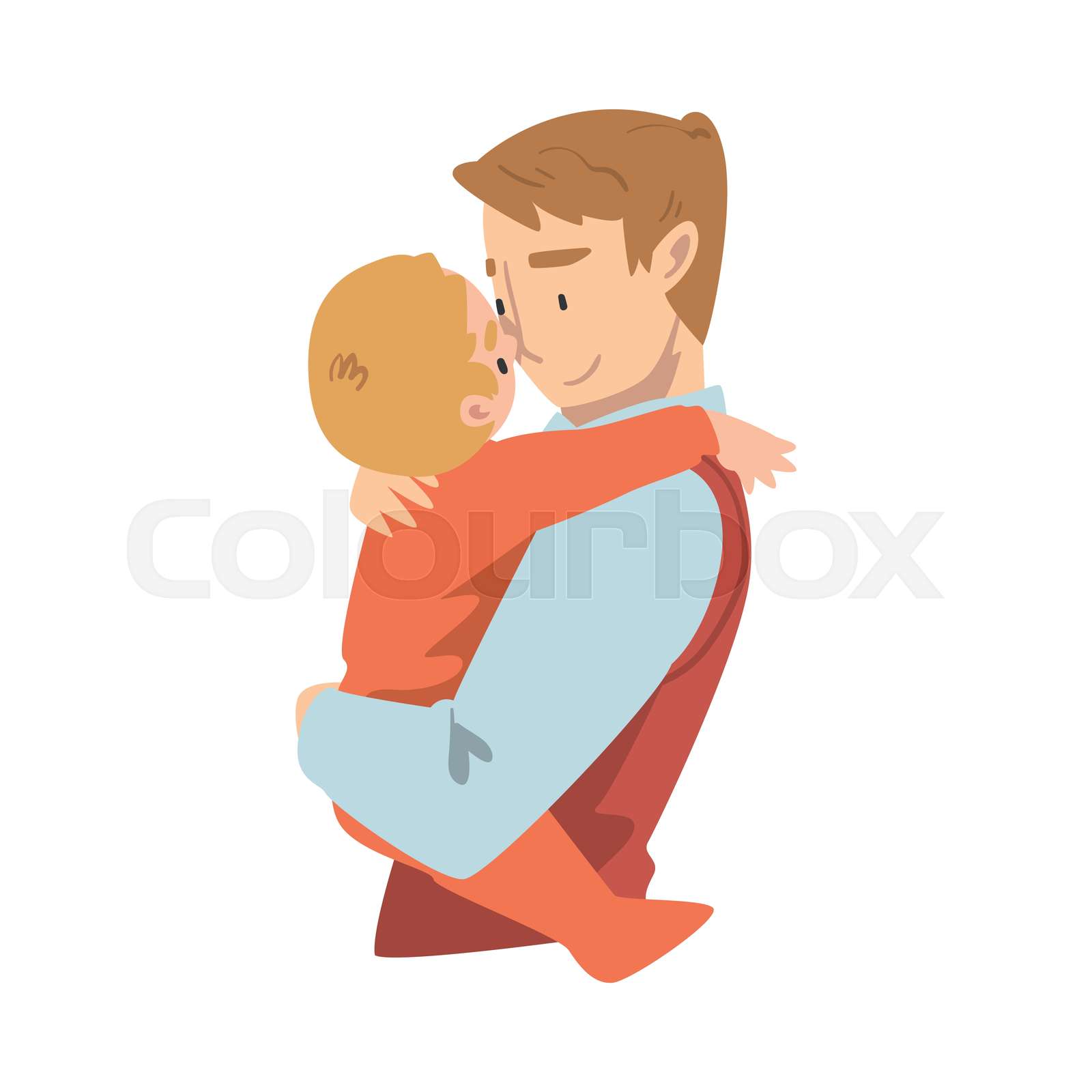 Young Dad Holding his Baby, Happy Parenting, Fatherhood and Kids Care ...