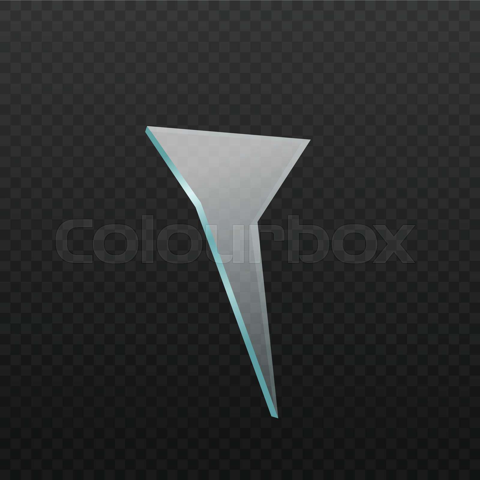 Transparent sharp broken glass or plastic shard a realistic vector ...