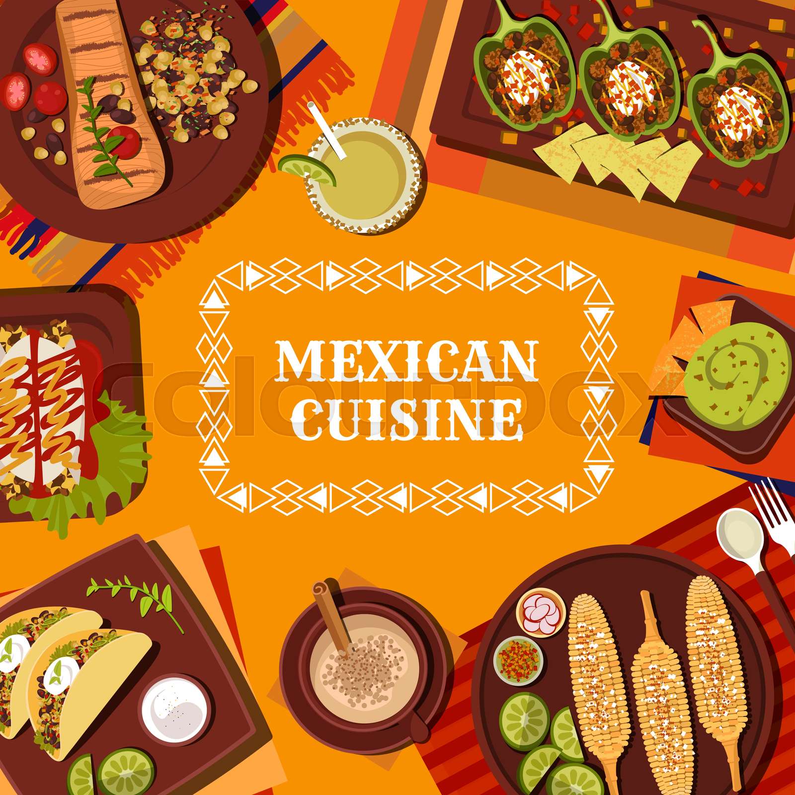 Mexican Menu Background Design