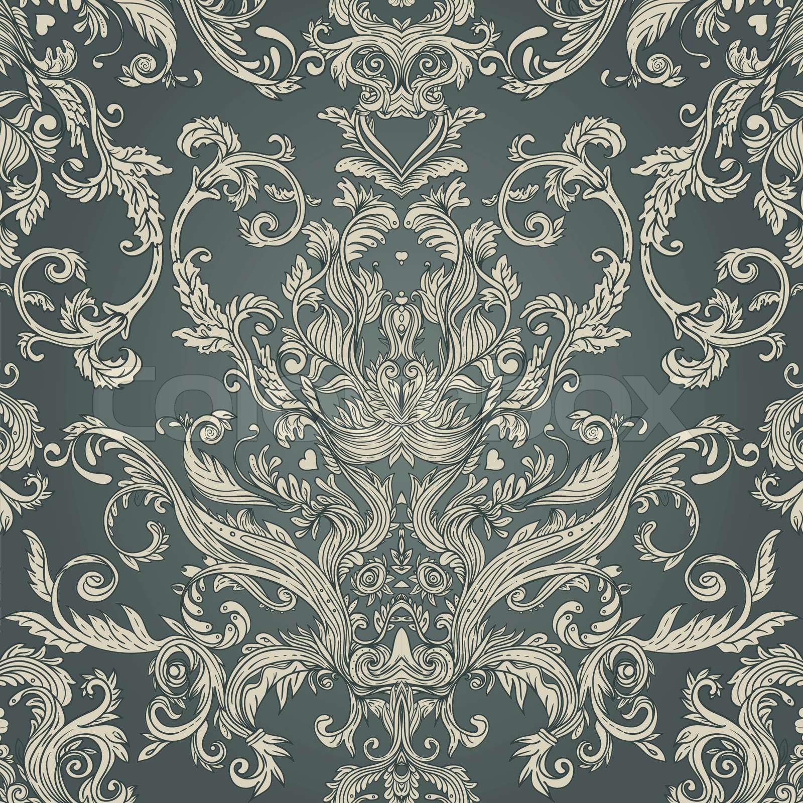 Seamless vintage baroque pattern | Stock vector | Colourbox