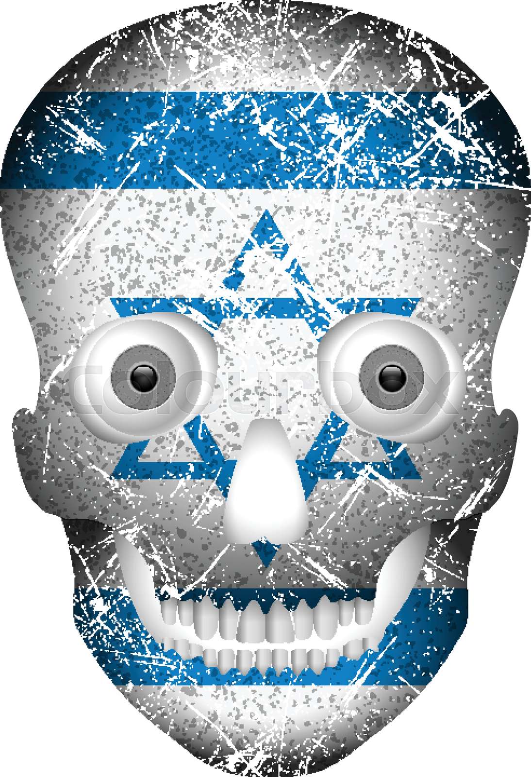 Skull flag Israel | Stock vector | Colourbox