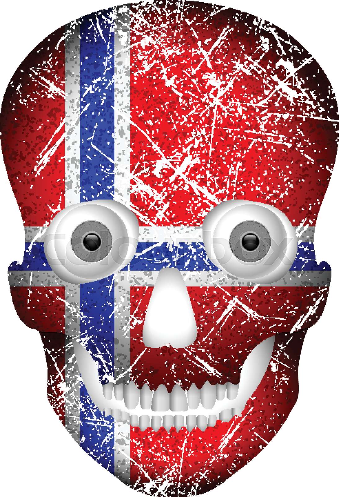Skull flag Norway | Stock vector | Colourbox