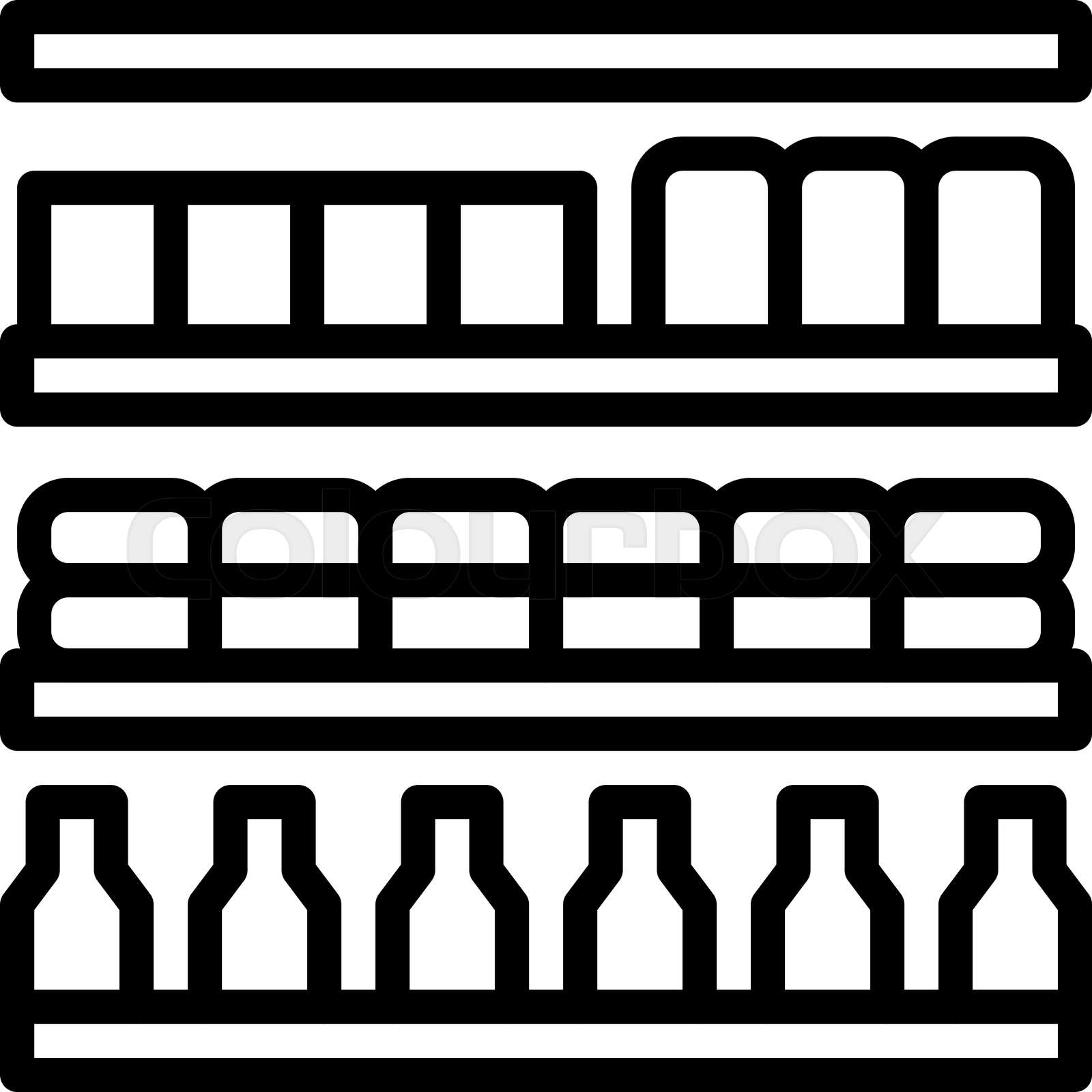Supermarket Shelf icon, Supermarket and Shopping mall related vector ...