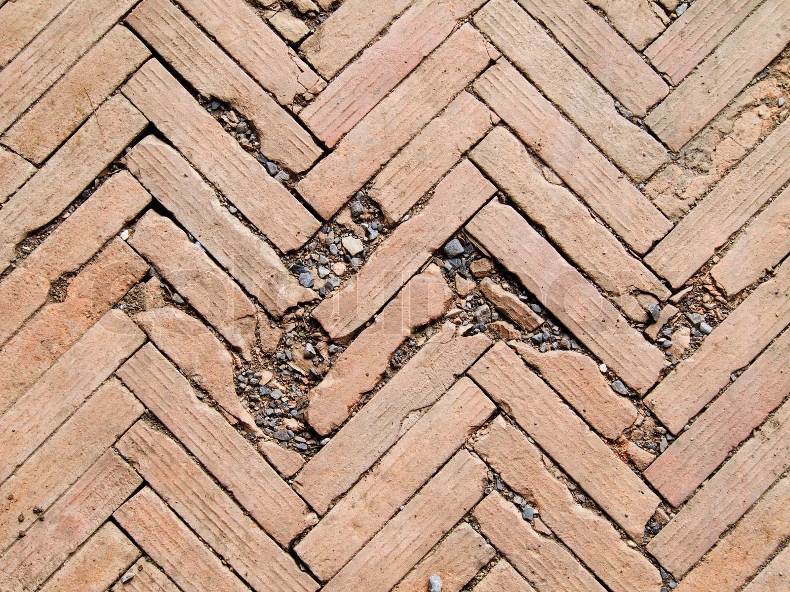 herringbone pattern brickwall and | Stock image | Colourbox