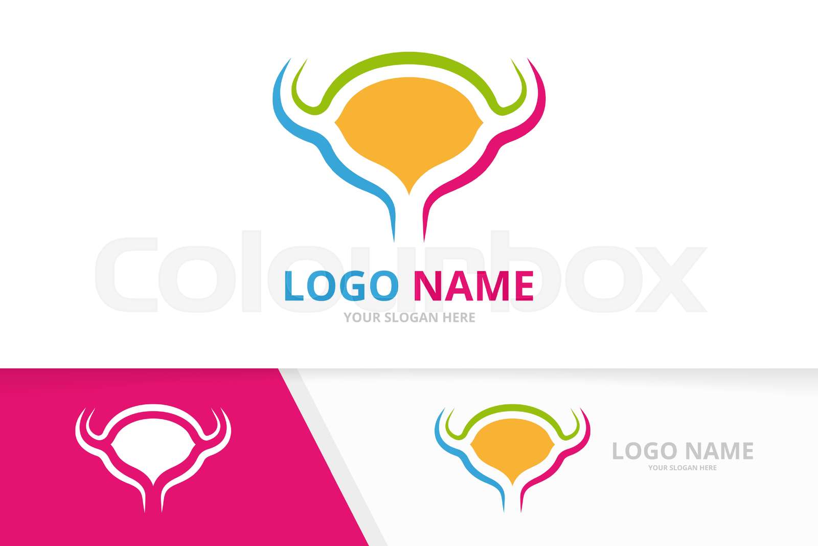 Vector bladder logo combination. Urinary tract logotype design template ...