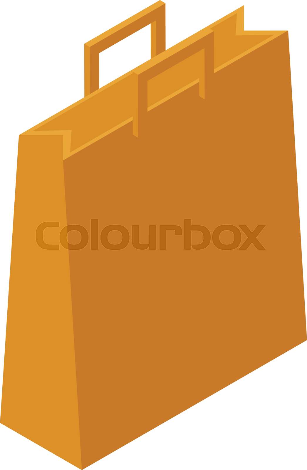 Paper bag icon, isometric style | Stock vector | Colourbox