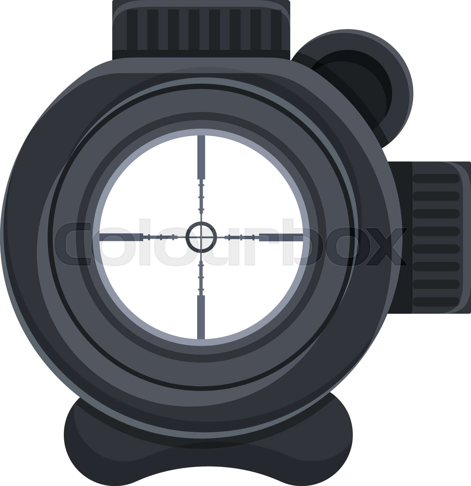 Sniper scope icon, cartoon style | Stock vector | Colourbox