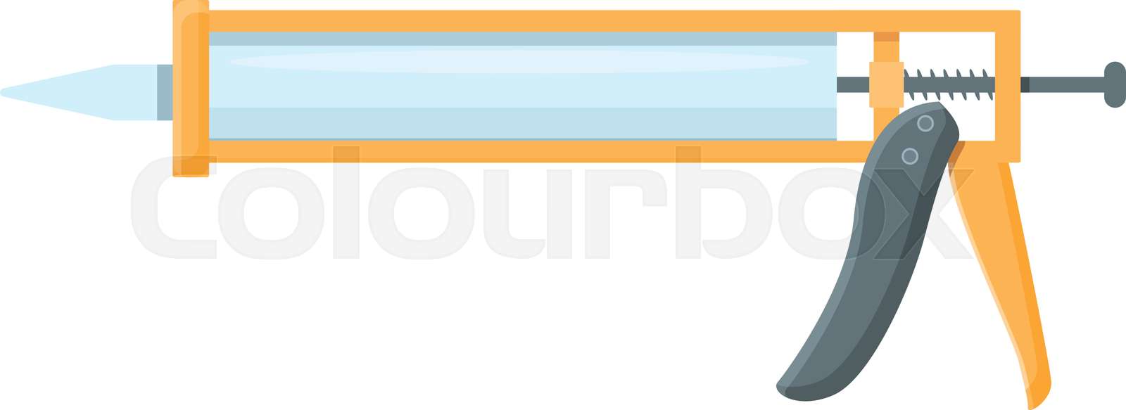 Bottle silicone caulk gun icon, cartoon style | Stock vector | Colourbox