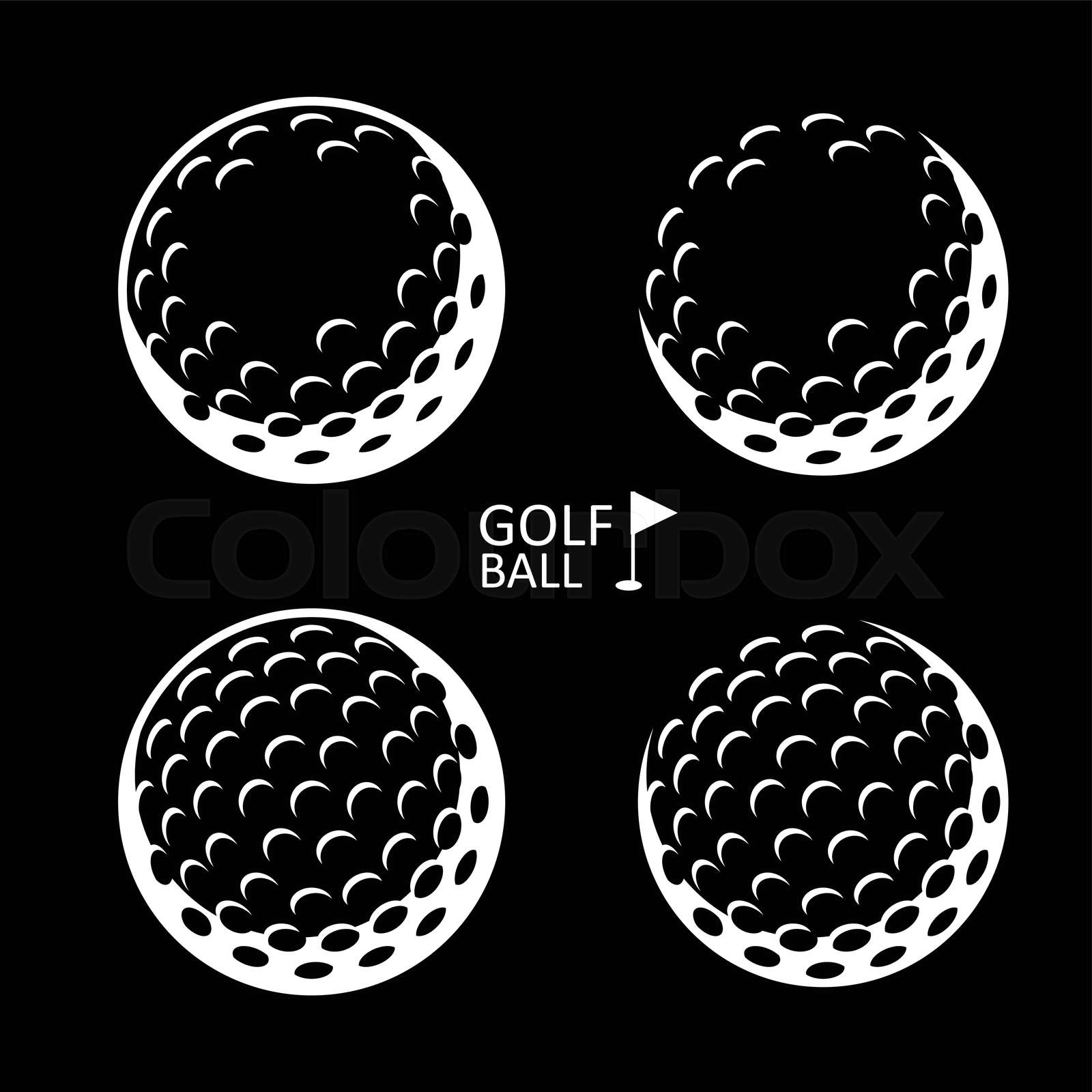 Golf Ball Stock Vector Colourbox
