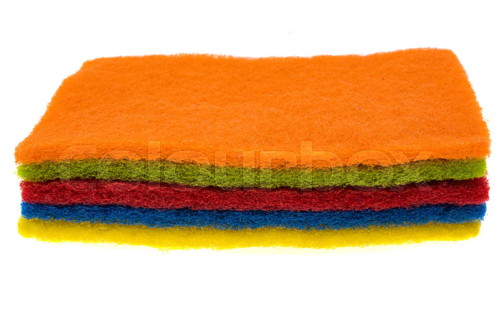 colored cleaning wipes for cleaning isolated | Stock image | Colourbox