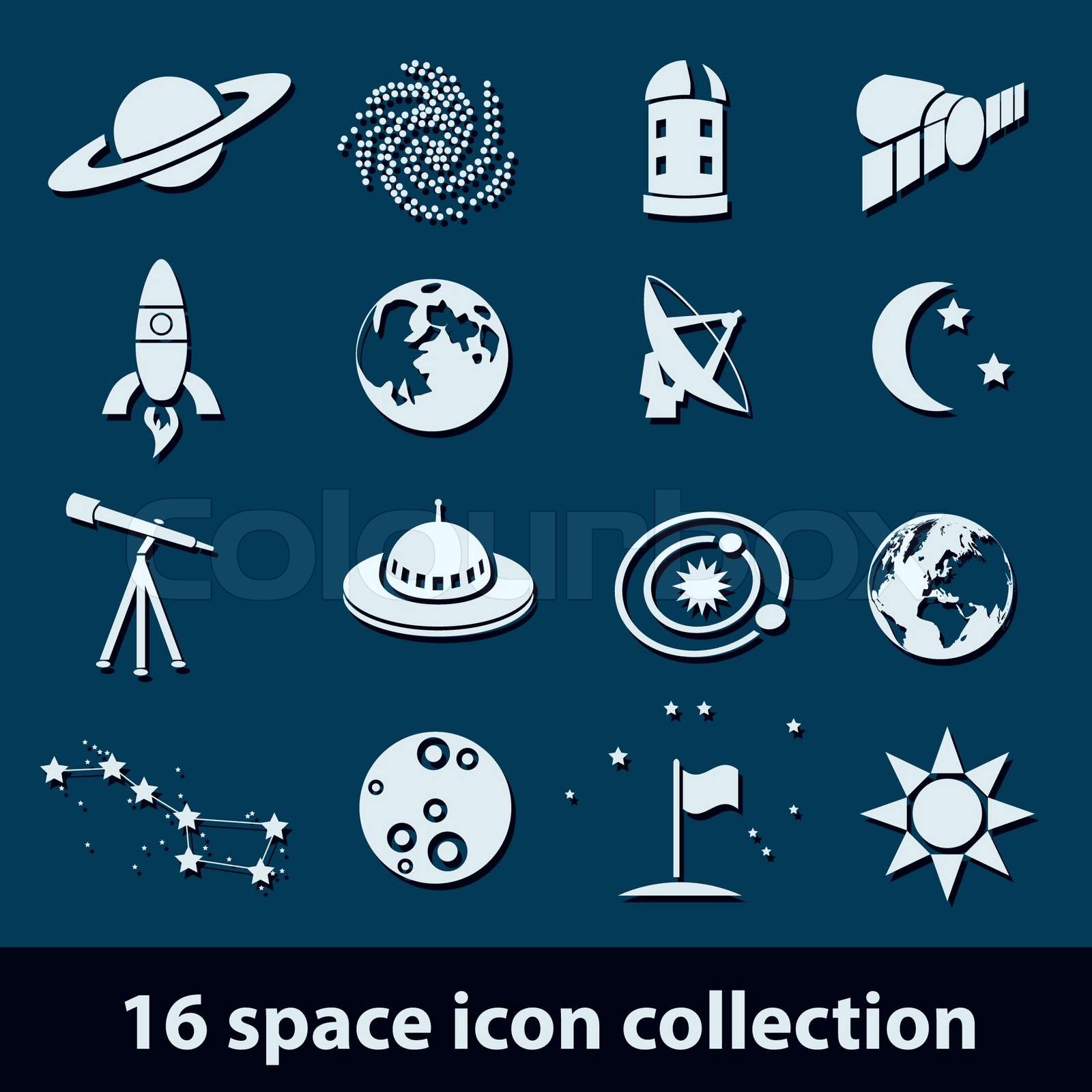 Raum-Symbole | Stock-Vektor | Colourbox