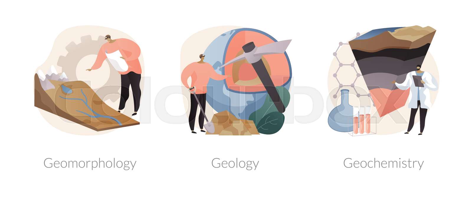 Earth science abstract concept vector illustrations. | Stock vector ...