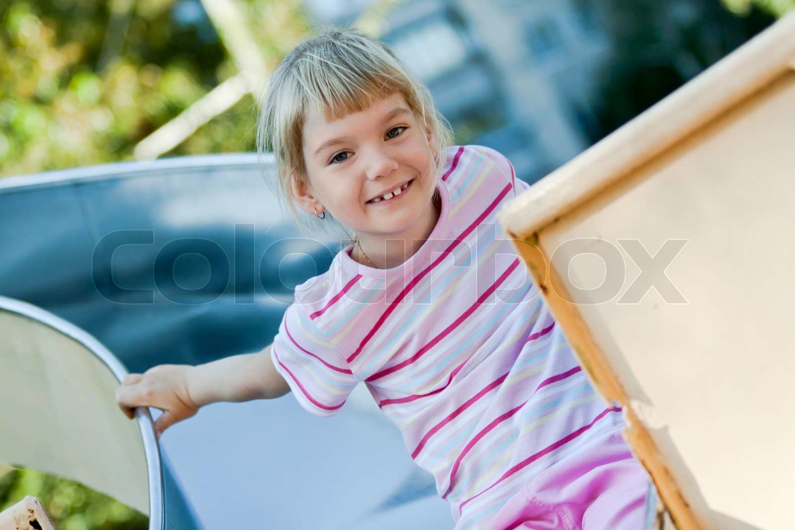 Cute girl having fun | Stock image | Colourbox