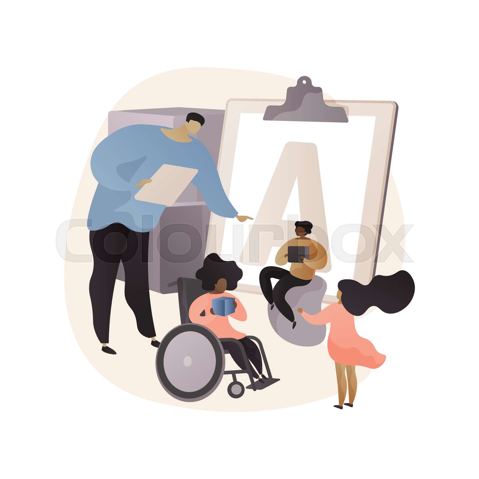 Inclusive education abstract concept vector illustration. | Stock ...