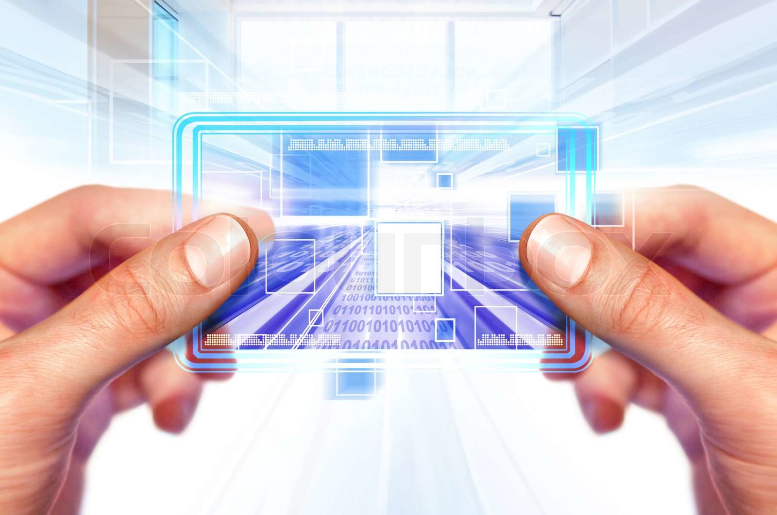 technology of future in hands | Stock image | Colourbox
