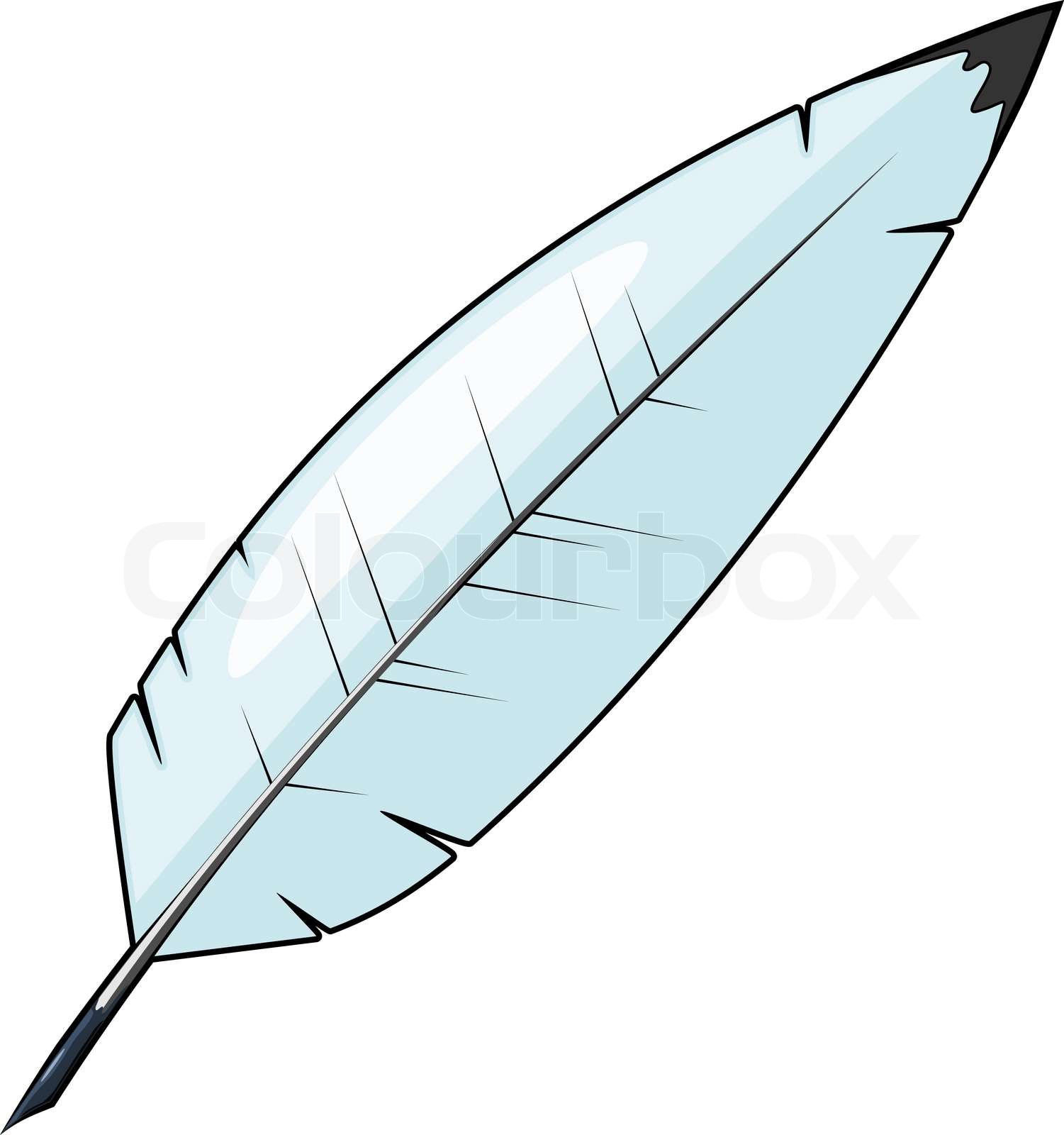 Cartoon-Feder zum Schreiben | Stock-Vektor | Colourbox