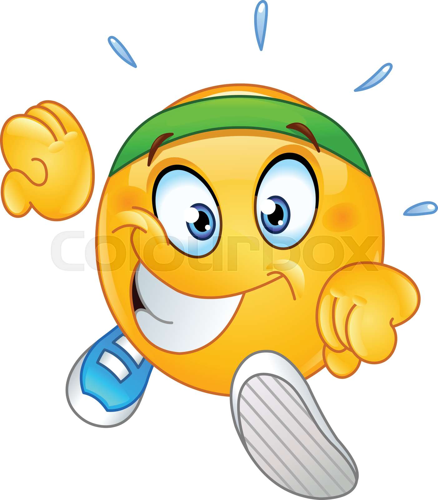 Running emoticon | Stock vector | Colourbox