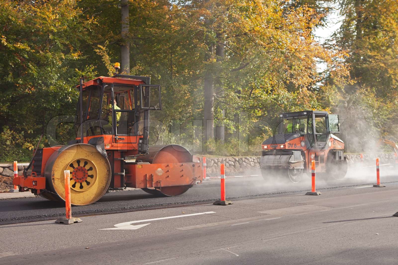 asphalt road work | Stock image | Colourbox