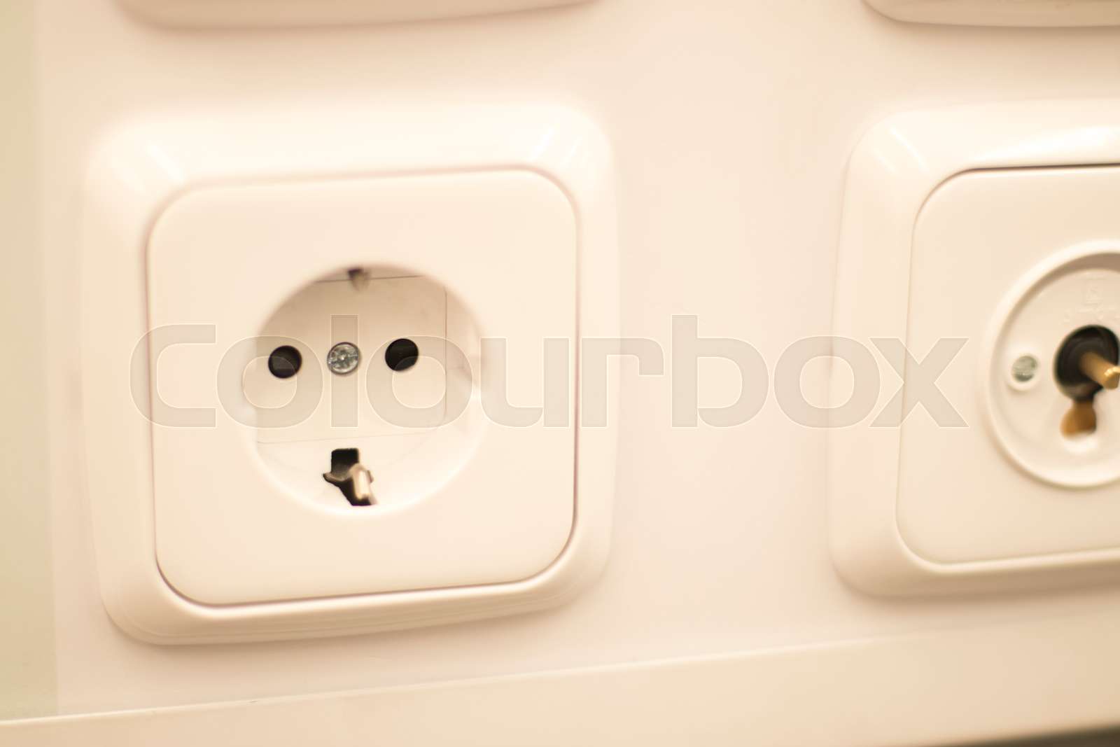 Store socket switch display | Stock image | Colourbox