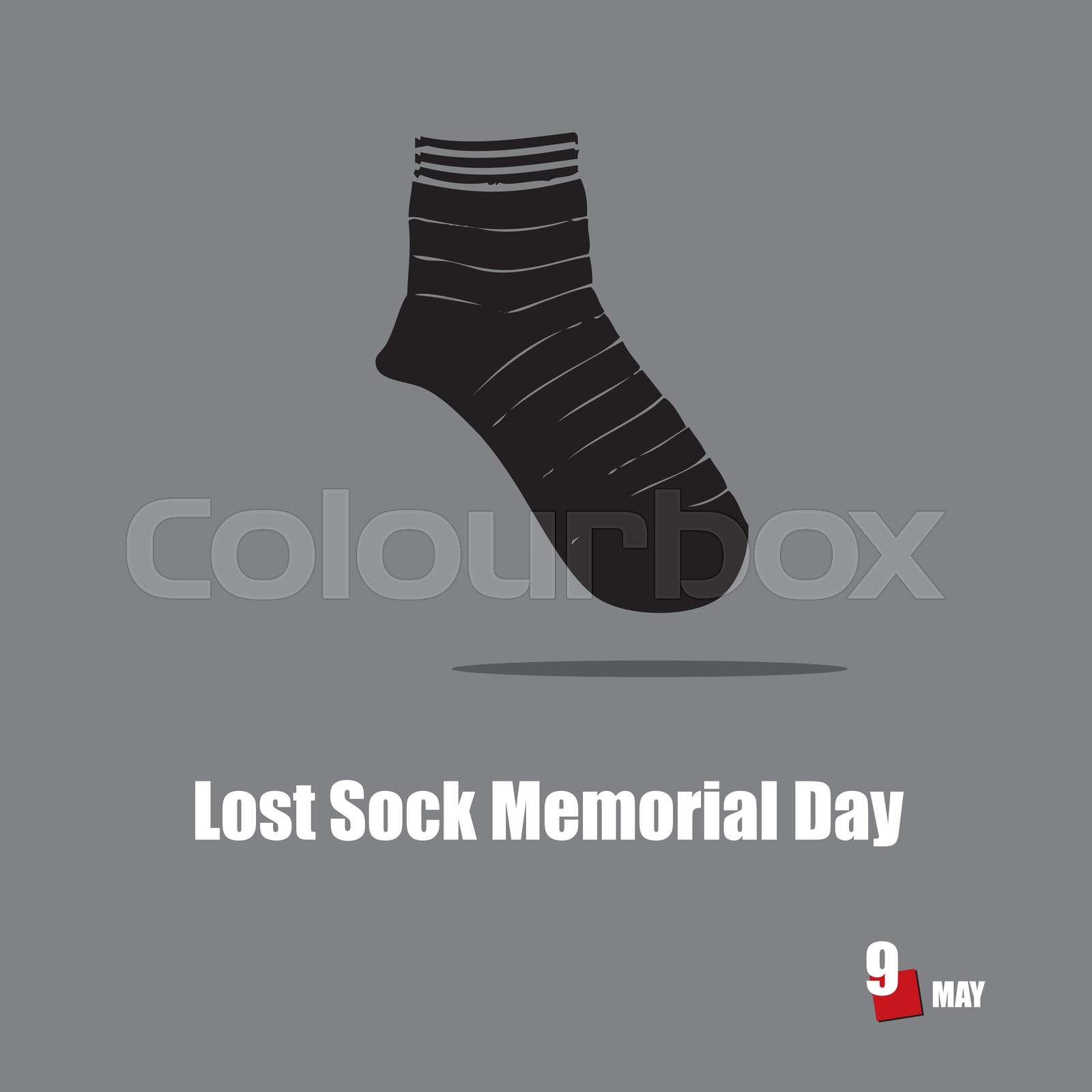 Happy Lost Sock Memorial Day | Stock vector | Colourbox