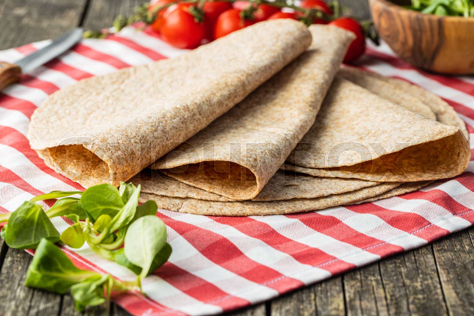 Whole grain tortilla wraps | Stock image | Colourbox