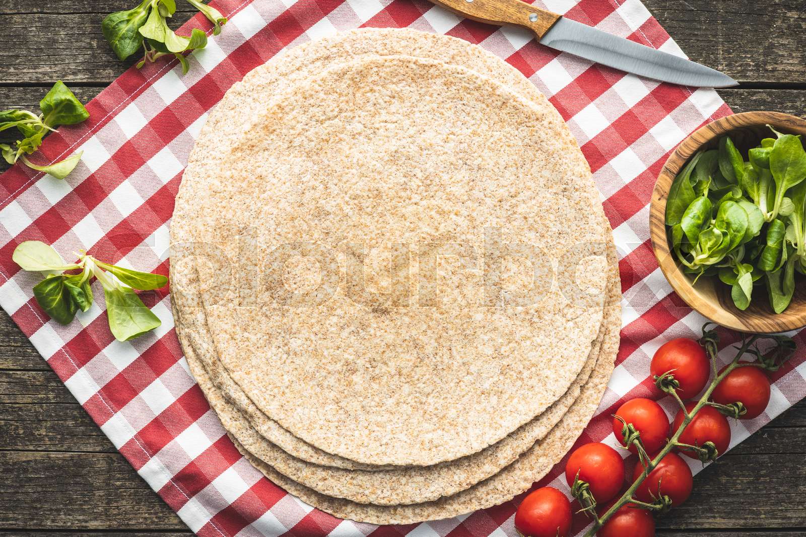 Whole grain tortilla wraps | Stock image | Colourbox