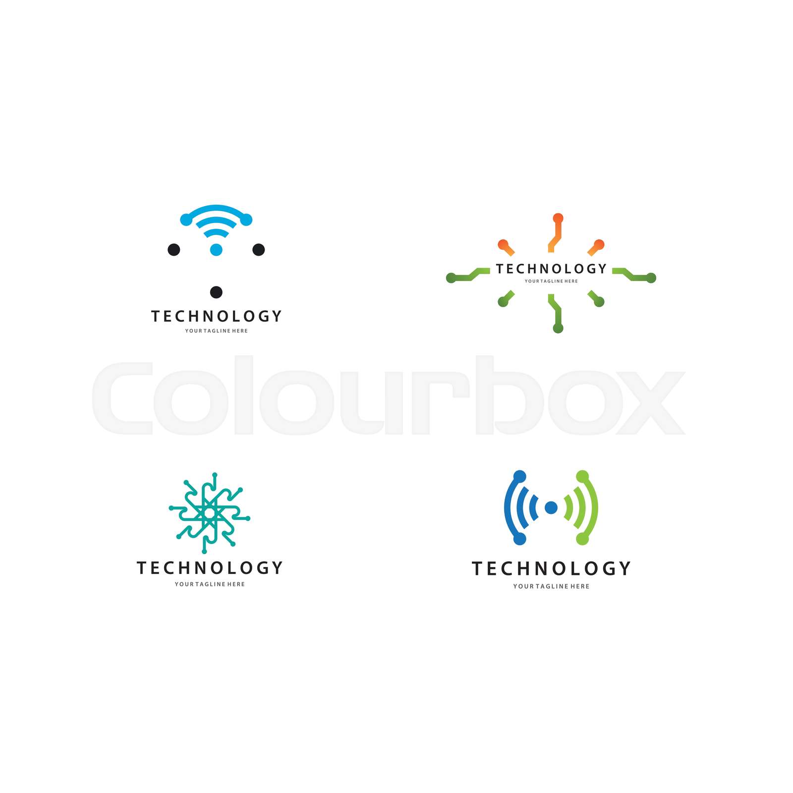 Technology logo template | Stock vector | Colourbox