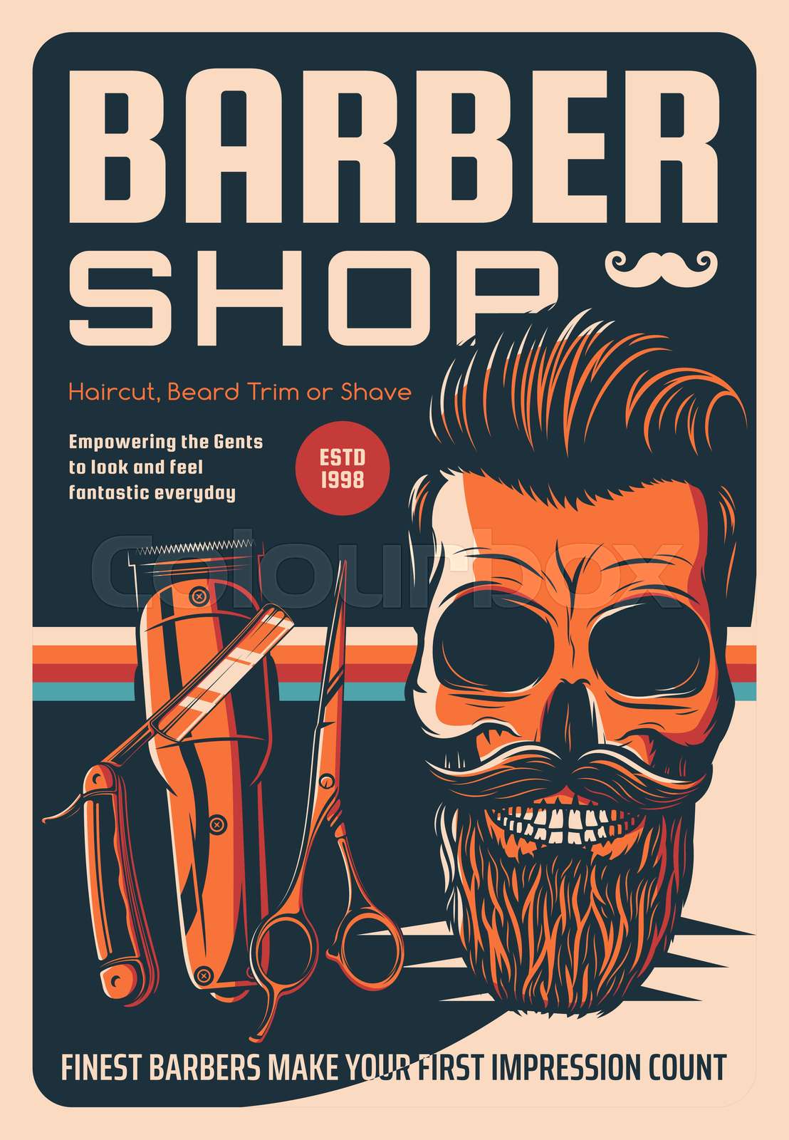 Barber Hairstyle Guide Poster