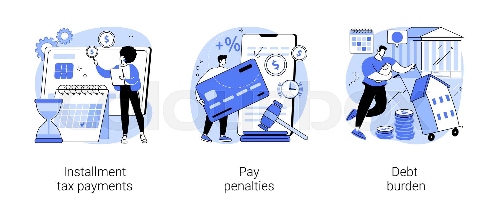 Financial responsibility abstract concept vector illustrations. | Stock ...