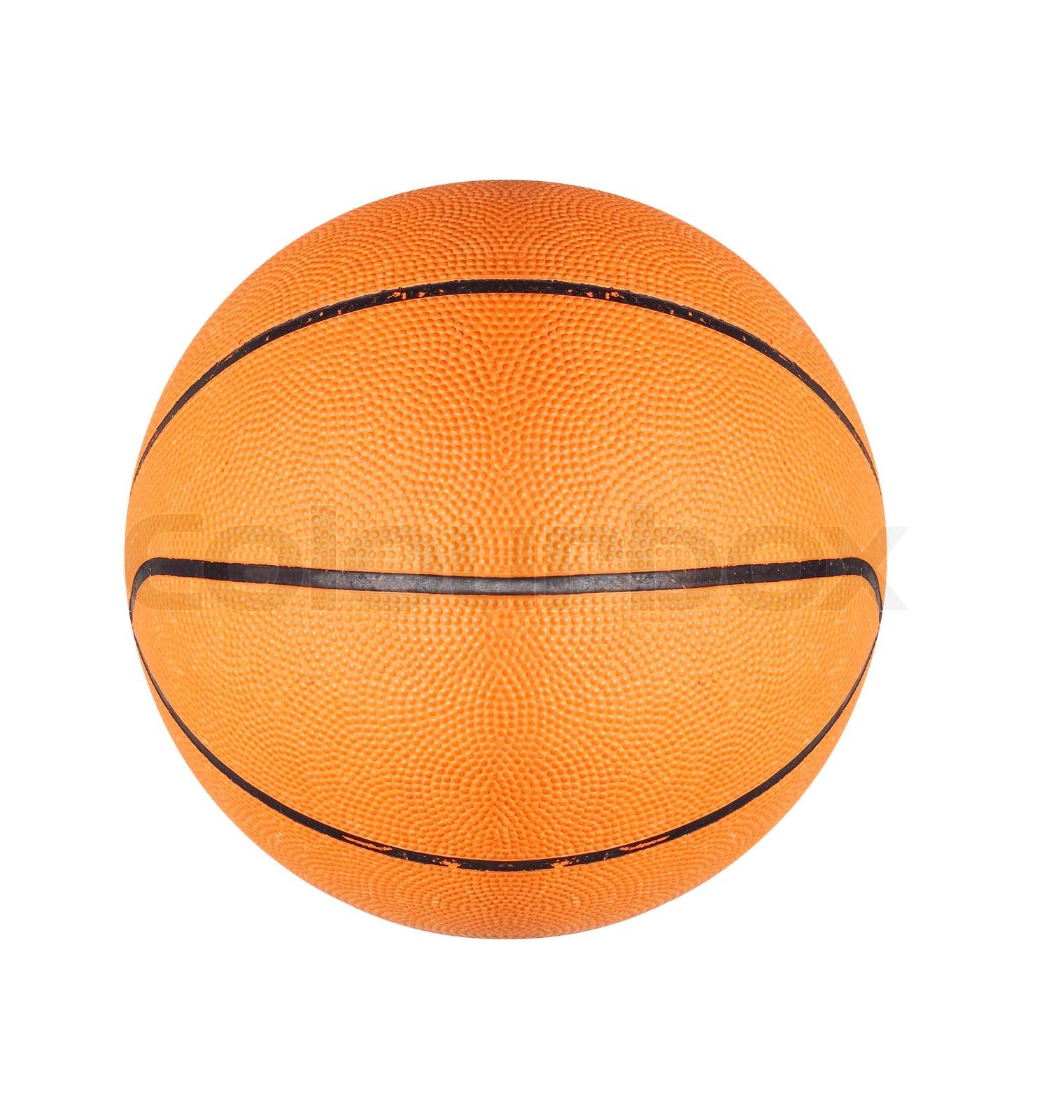 Orange basketball ball isolated on white | Stock image | Colourbox
