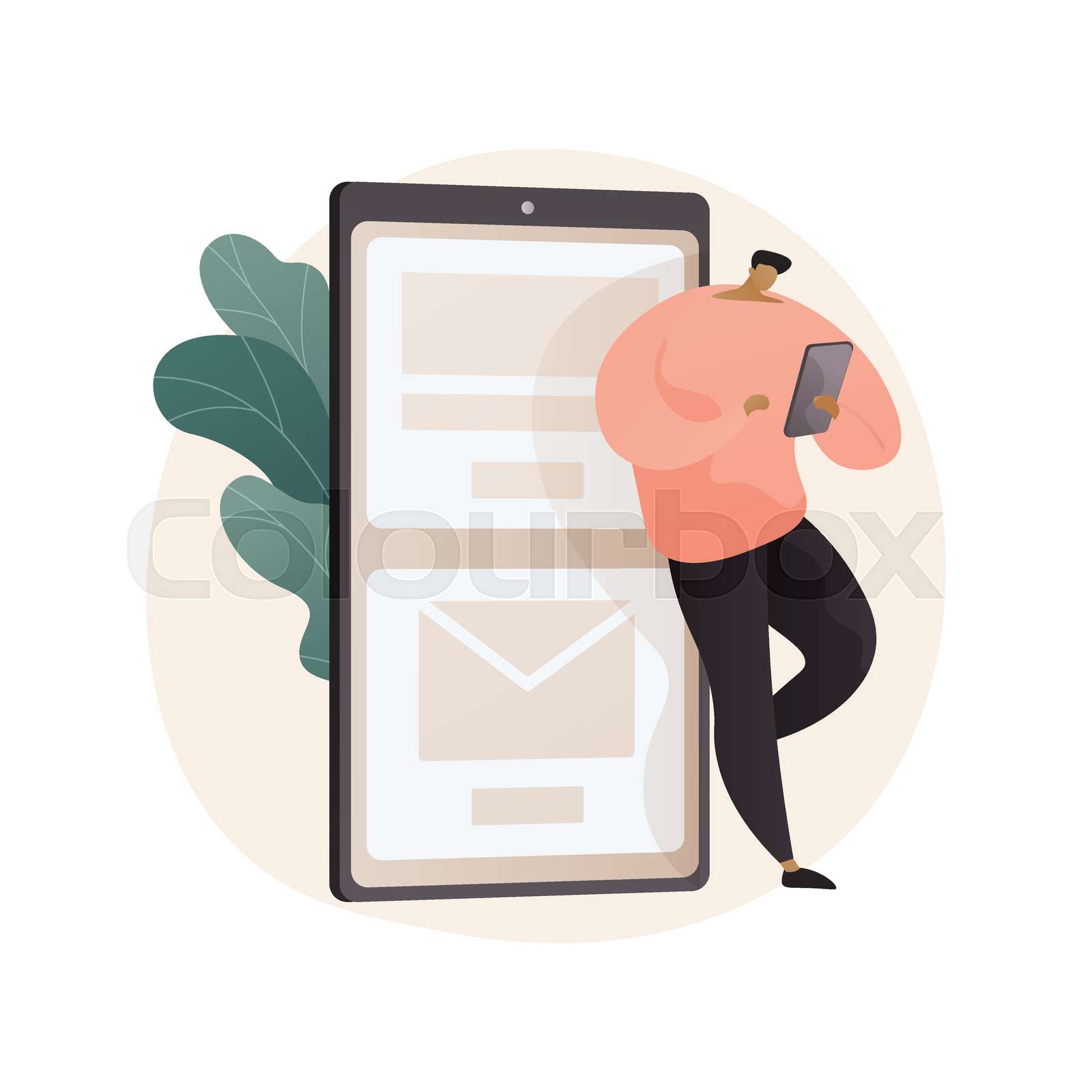 Contact us abstract concept vector illustration. | Stock vector | Colourbox